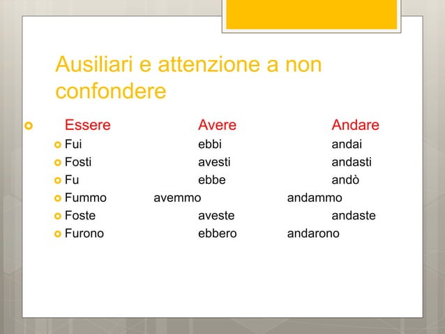 Il passato remoto | PPT