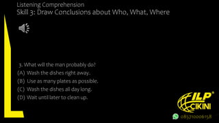 ILP Cikini TOEFL Preparation Session - Draw Conclusios about Who, What ...