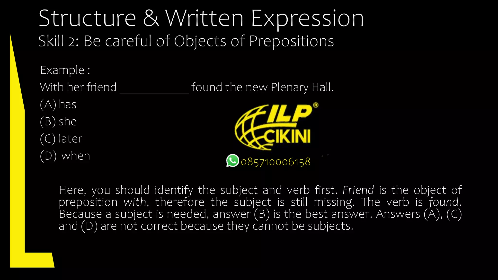 ILP Cikini TOEFL Preparation Session object of preposition.pptx