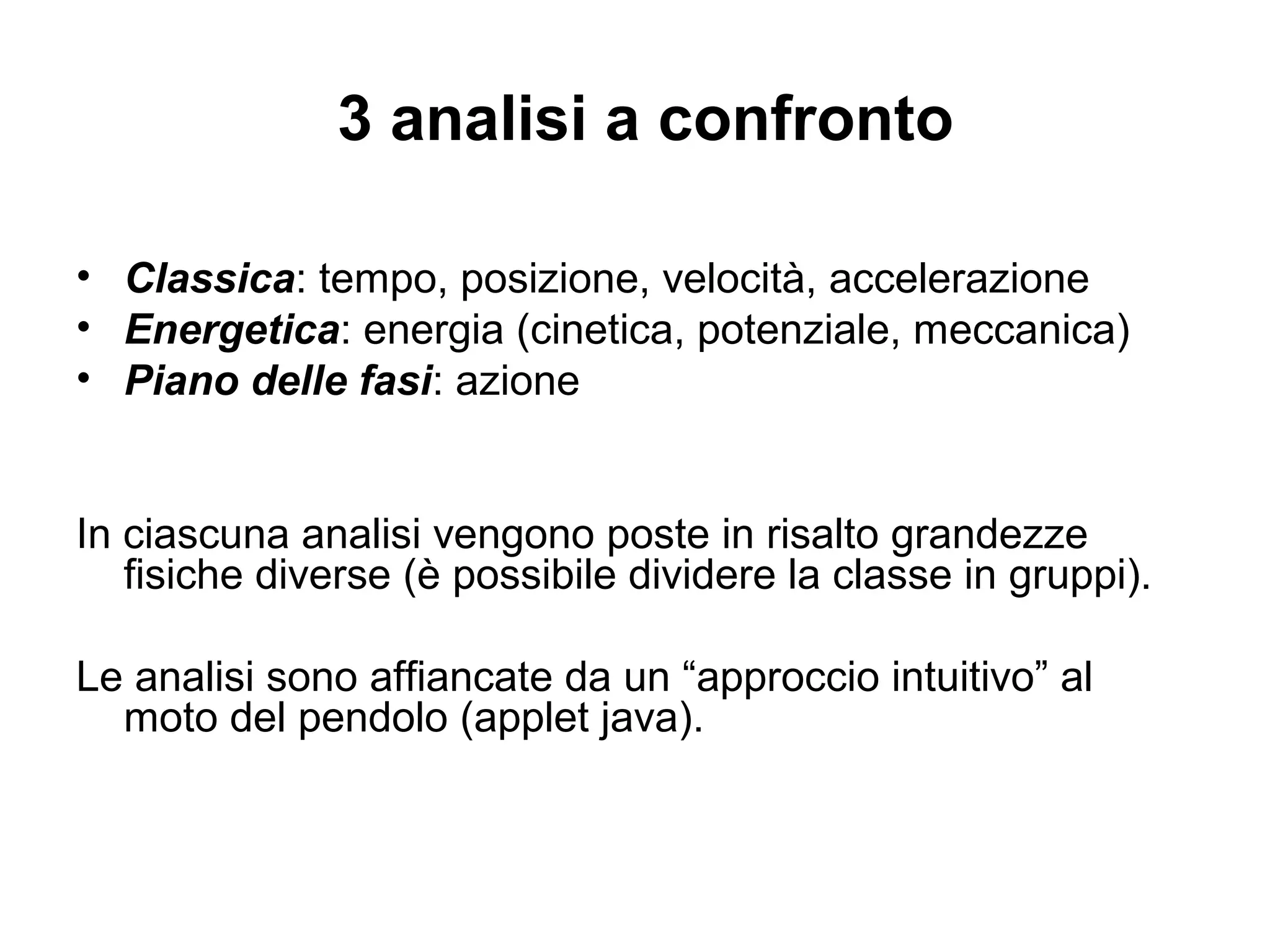 Il pendolo semplice 1 | PPT