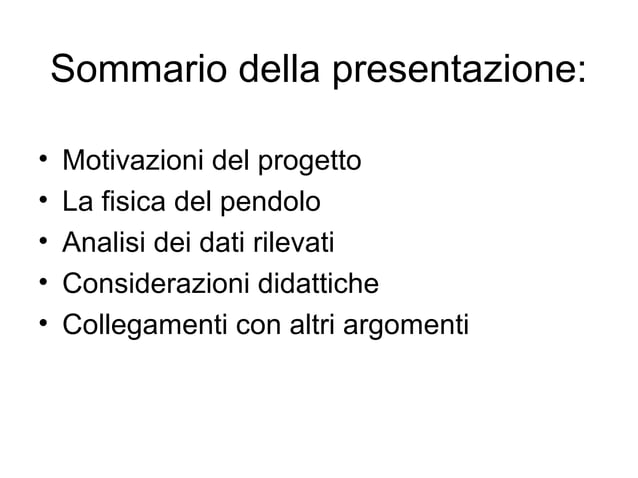 Il pendolo semplice 1 | PPT | Physics | Science