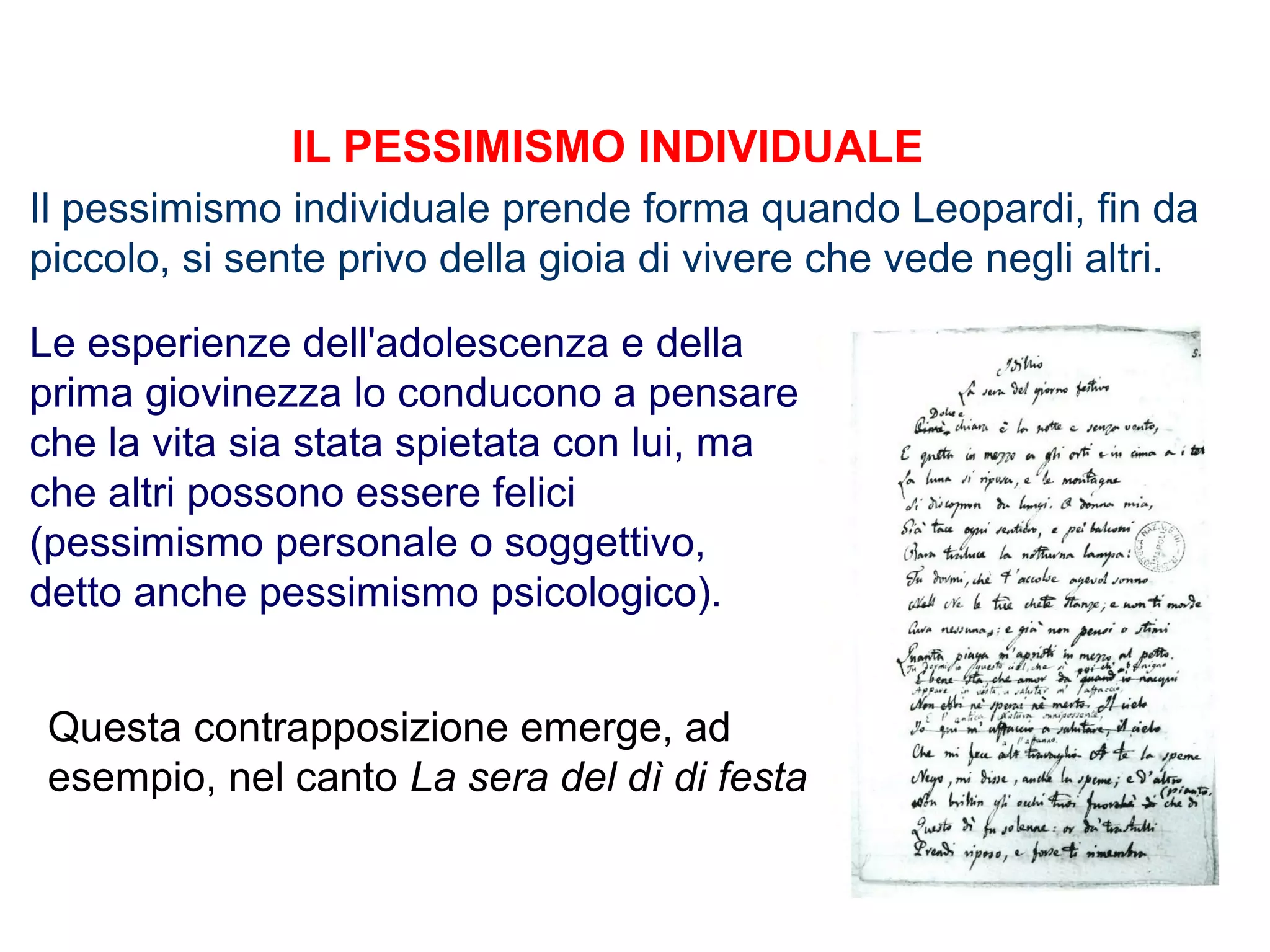 Il pessimismo leopardiano | PPT