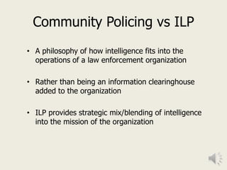 Concepts of Intelligence Led Policing | PPTX