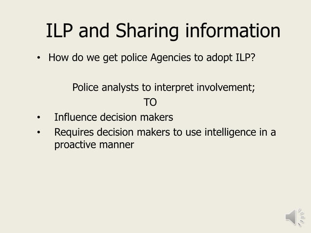 Concepts of Intelligence Led Policing | PPTX