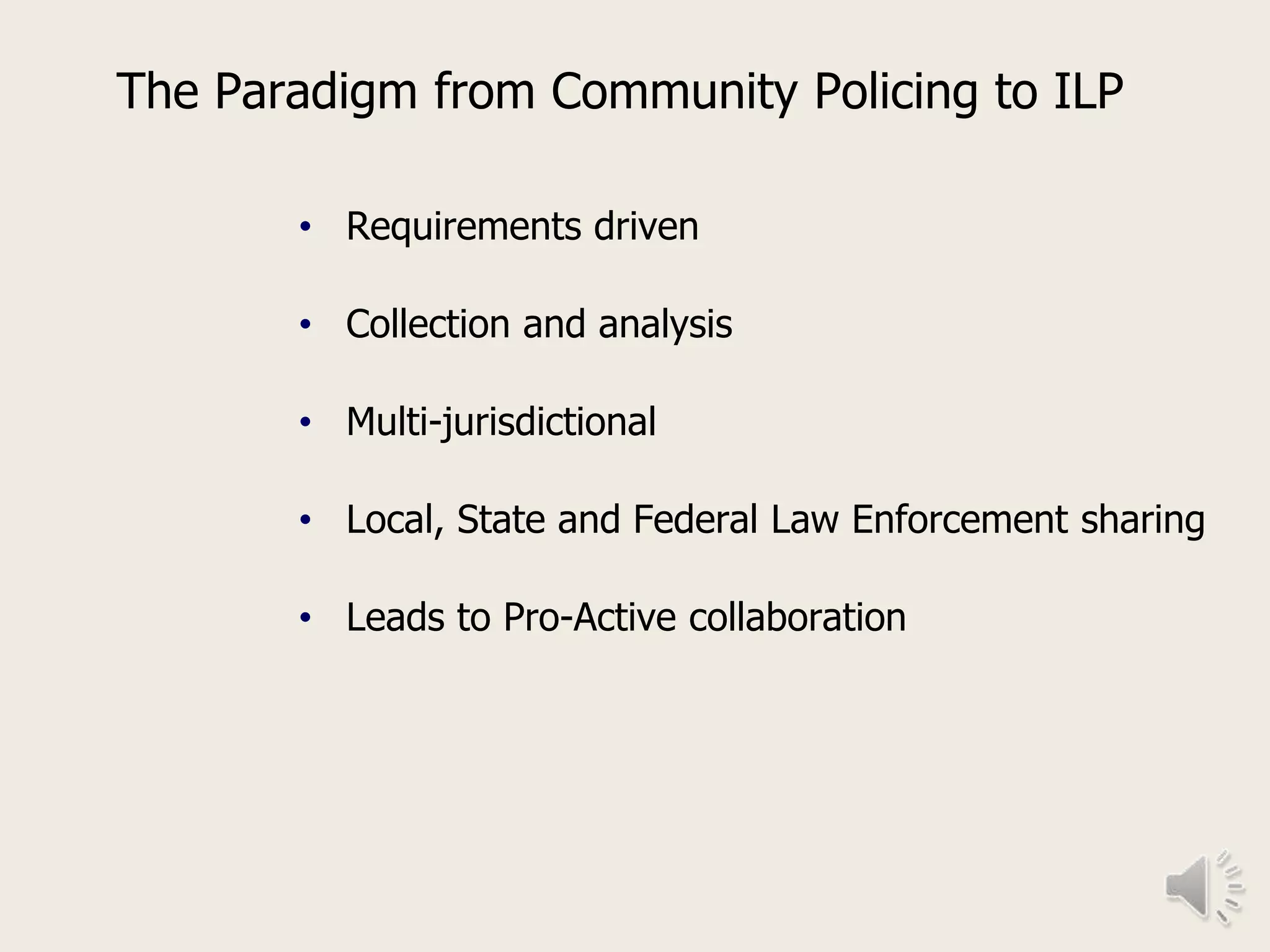 Concepts of Intelligence Led Policing | PPTX
