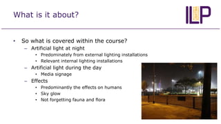 ILP Ireland webinar: Preventing Obtrusive Light | PPTX