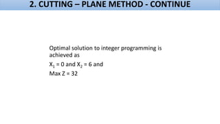 Integer Linear Programming | PPTX