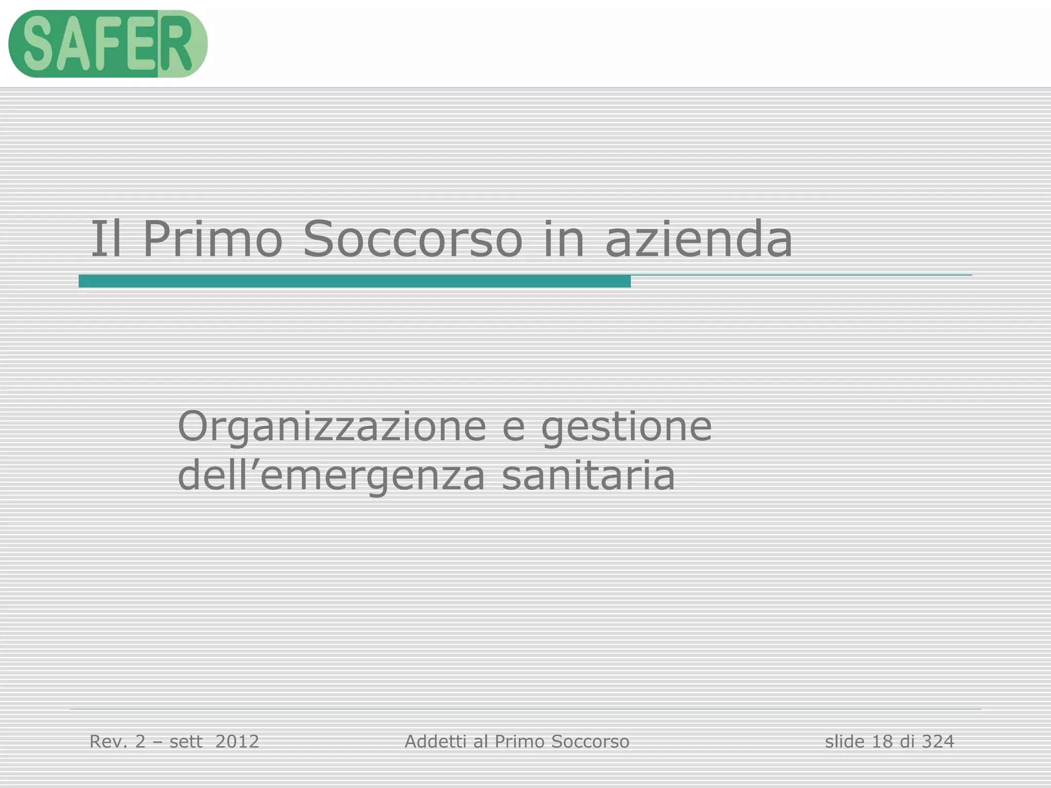 Il primo soccorso nei luoghi di lavoro | PPT