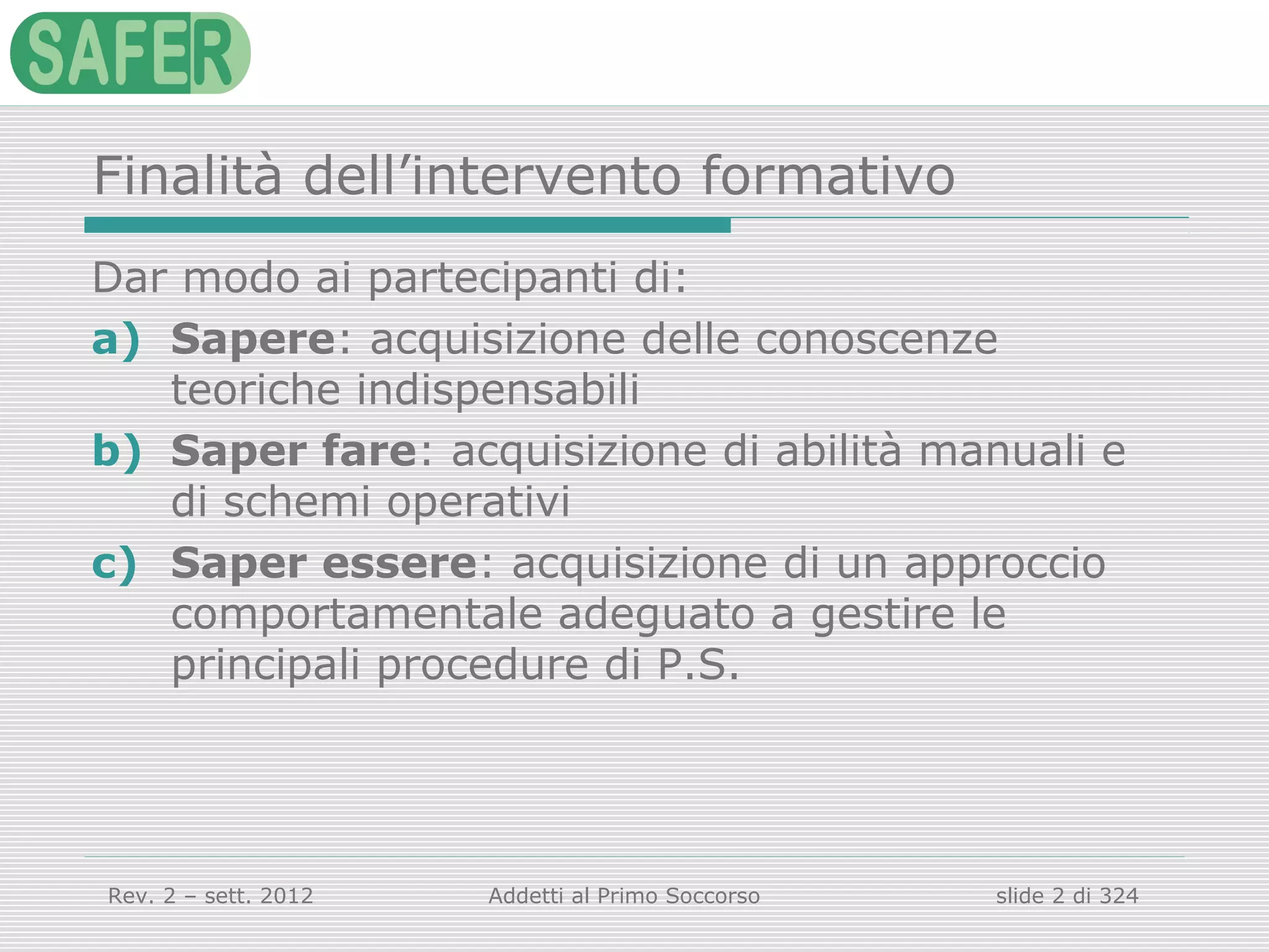 Il primo soccorso nei luoghi di lavoro | PPT