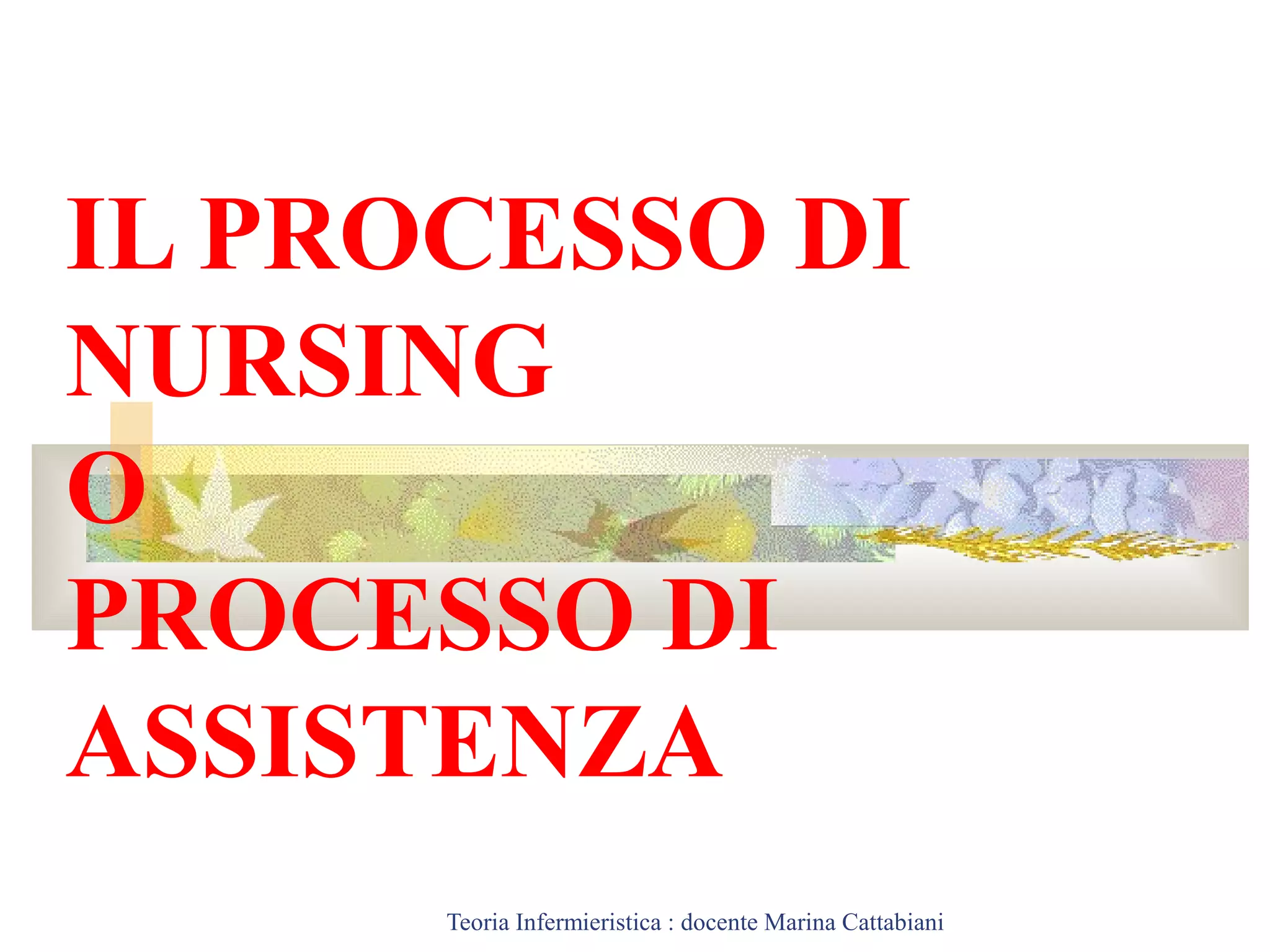 Il processo di nursing | PPT