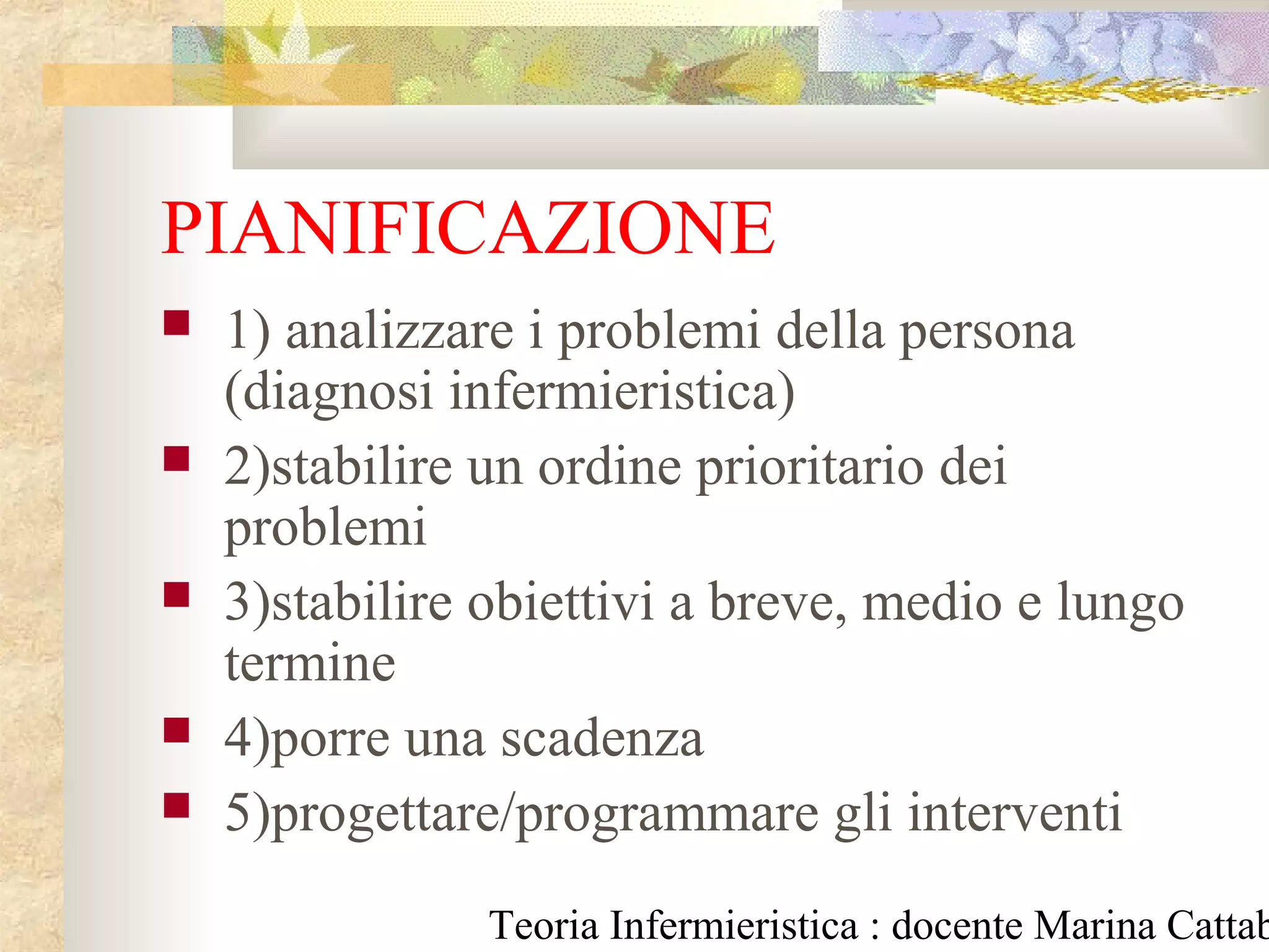 Il processo di nursing | PPT