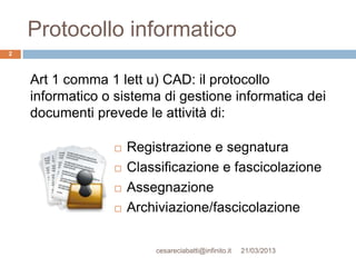 Il protocollo informatico e gestione documentale | PPTX | Desktop ...