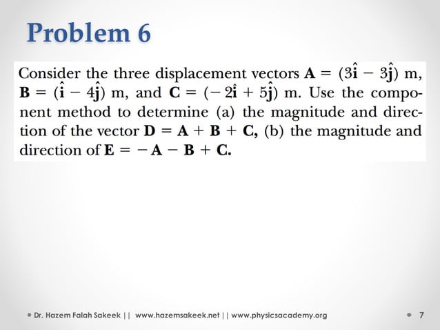 Gp1 1-problems-vectors-hazemsakeek-for-student-1 | PPT | Free Download