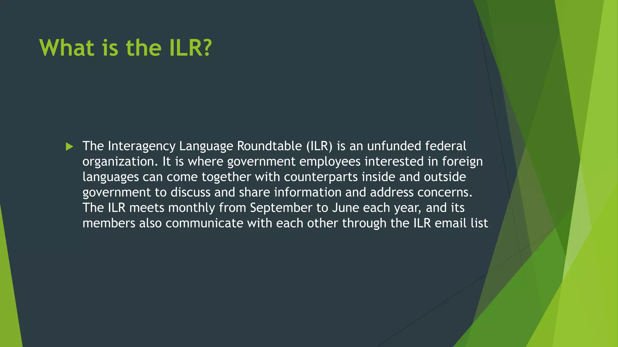 ILR | PPT