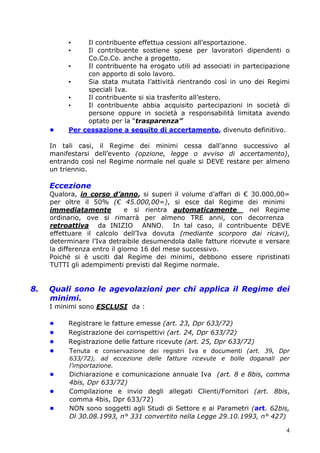 Il Regime dei Minimi | PDF
