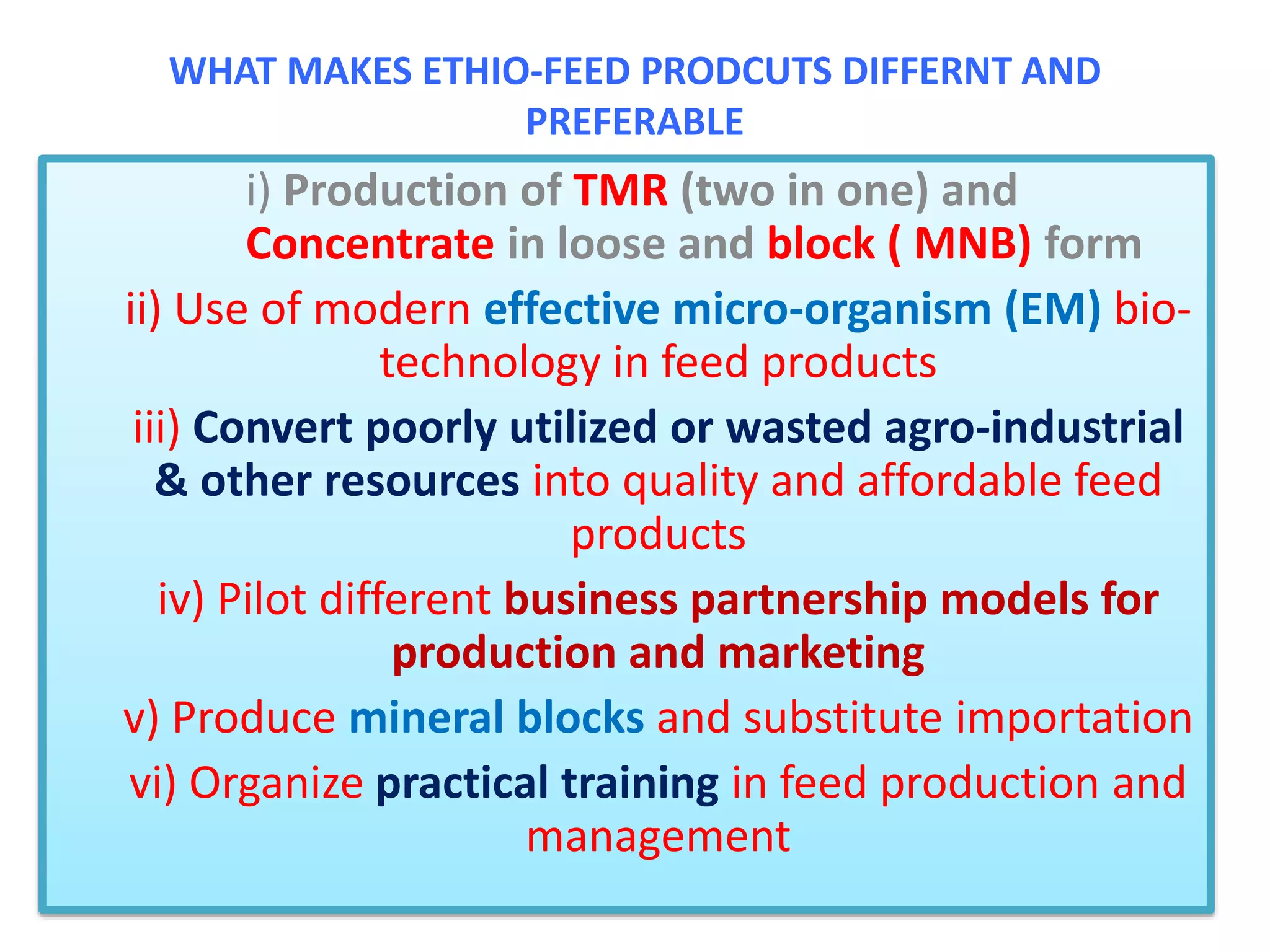 Innovated feed solutions: Ethio-Feed Plc | PPTX | Agriculture | Industries