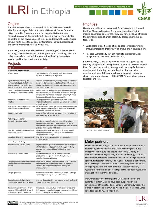 ILRI in Ethiopia | PDF | Agriculture | Industries