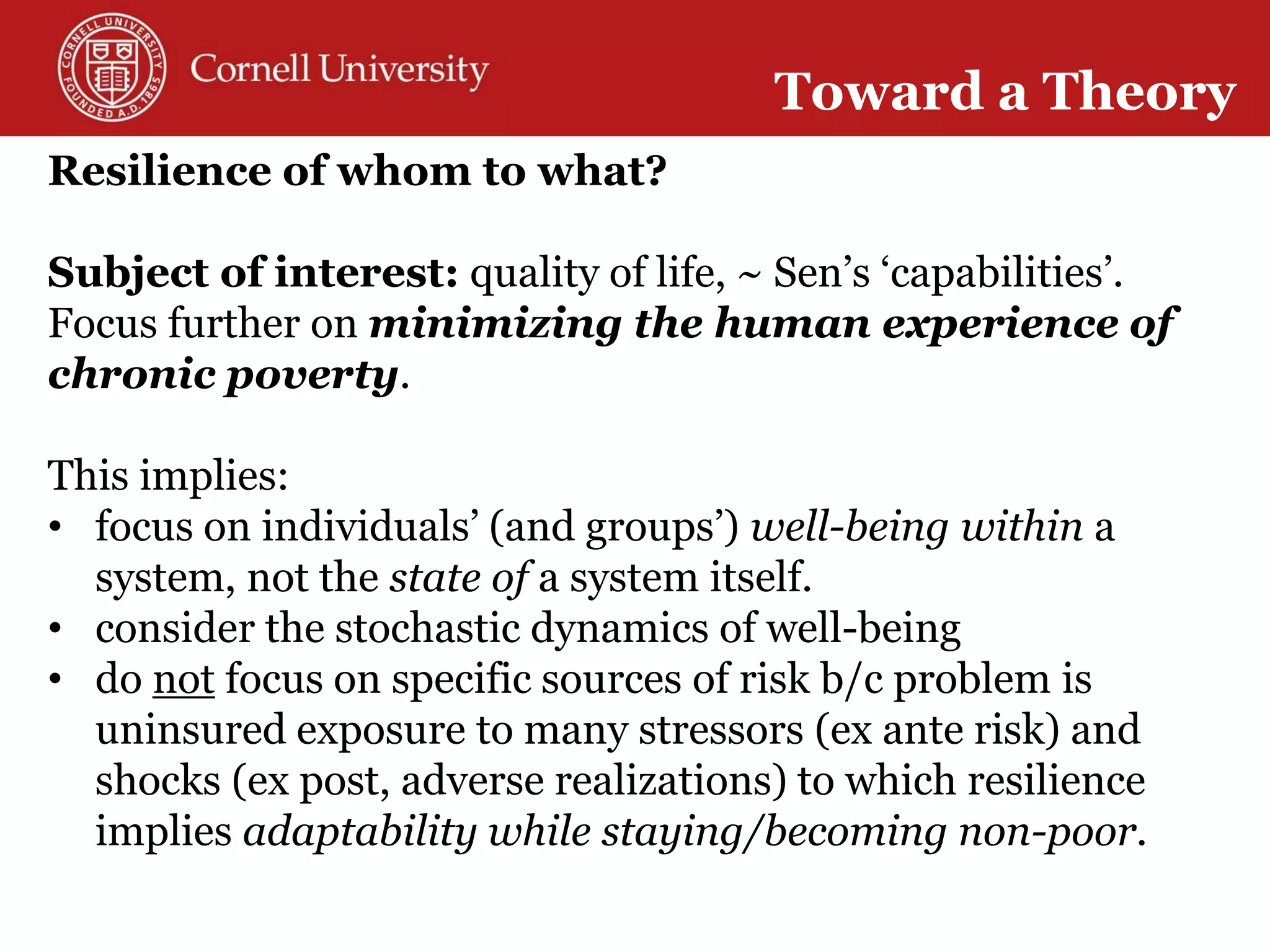 Toward a theory of resilience for international development ...