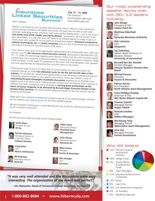 6th Insurance Linked Securities Summit | PDF