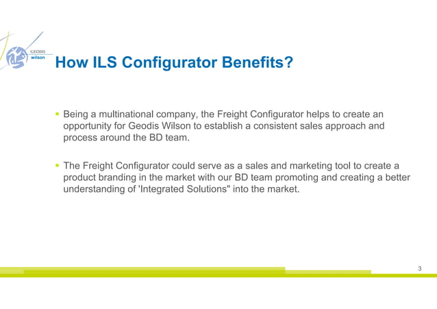 Geodis Wilson Italia ILS Configurator | PDF