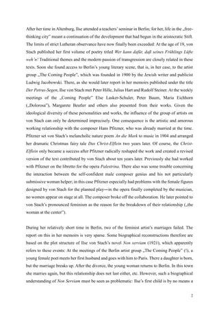 Ilse von Stach (1879-1941). A bio-bibliographic work in progress | PDF