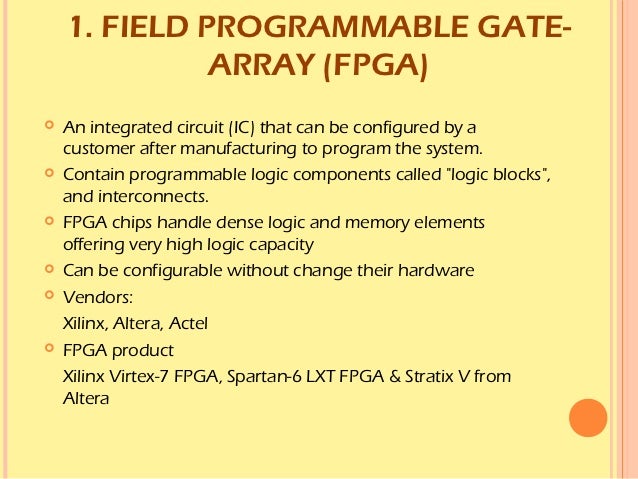 Field Programmable Gate Array(FPGA) Application In vInstrument Landin…