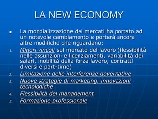 Il sistema economico e la new economy | PPTX | Large Business | Business