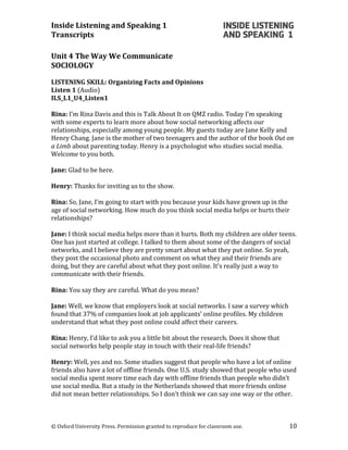 Ils l1 transcripts | PDF