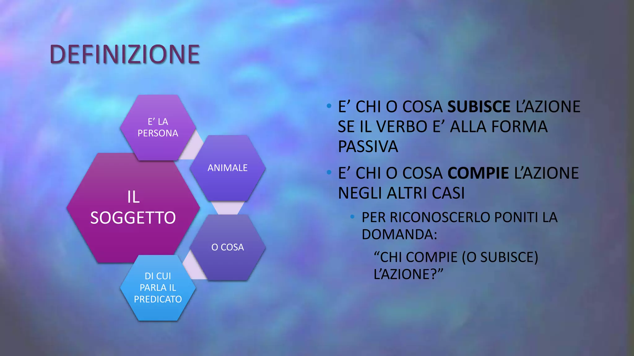 Il soggetto | PPTX