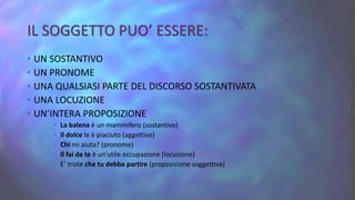 Il soggetto | PPTX