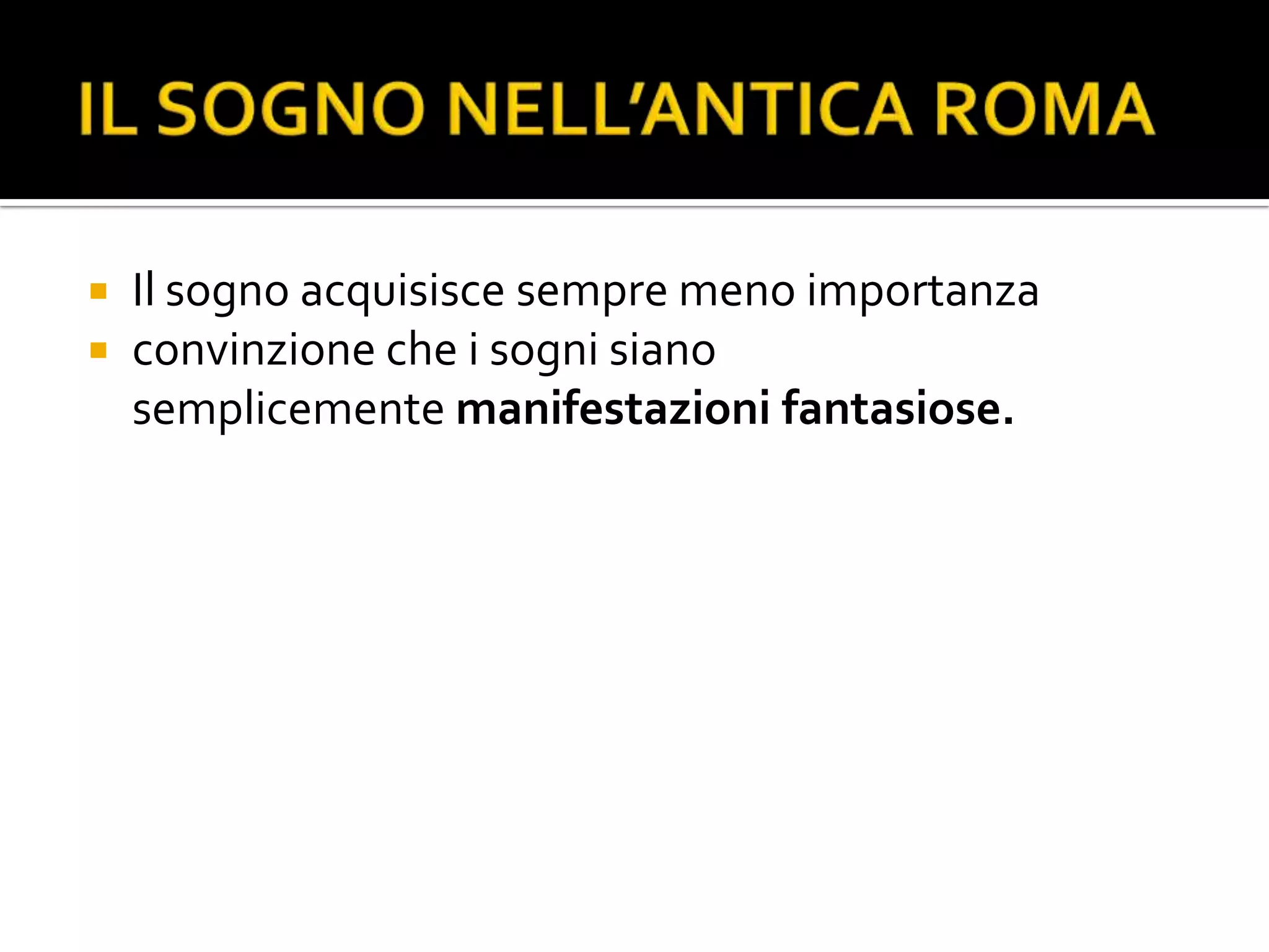 Il sogno nel corso della storia | PPTX