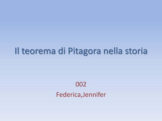 Il teorema di_pitagora_nella_storia | PPTX