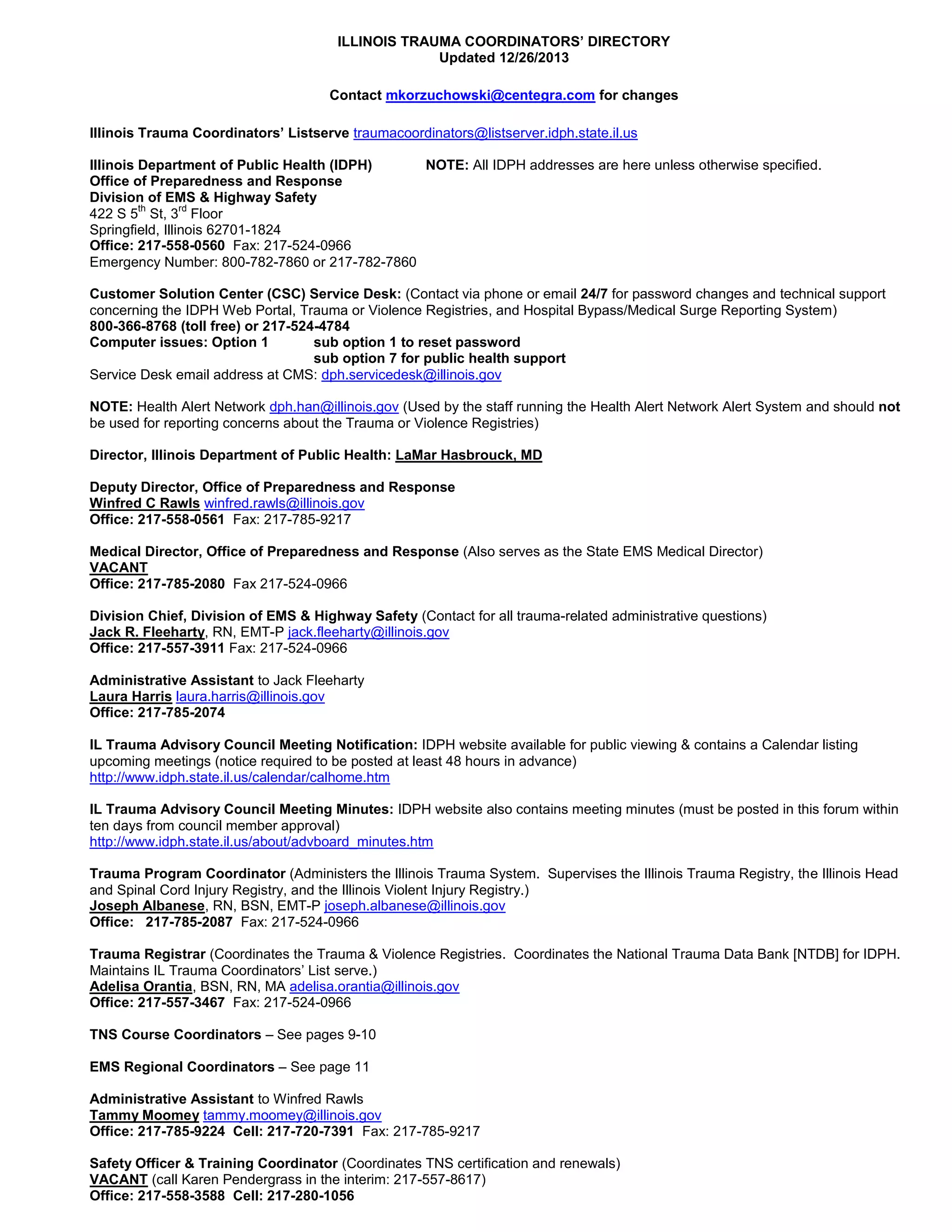 Il trauma coord_directory | DOCX