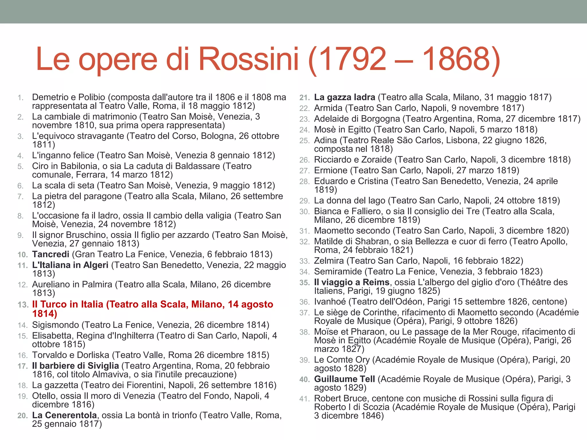 Il turco in italia | PPT