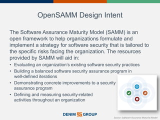 Giving your AppSec program the edge - using OpenSAMM for benchmarking and software security ...