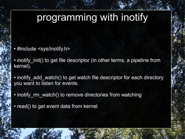 inotify | ODP