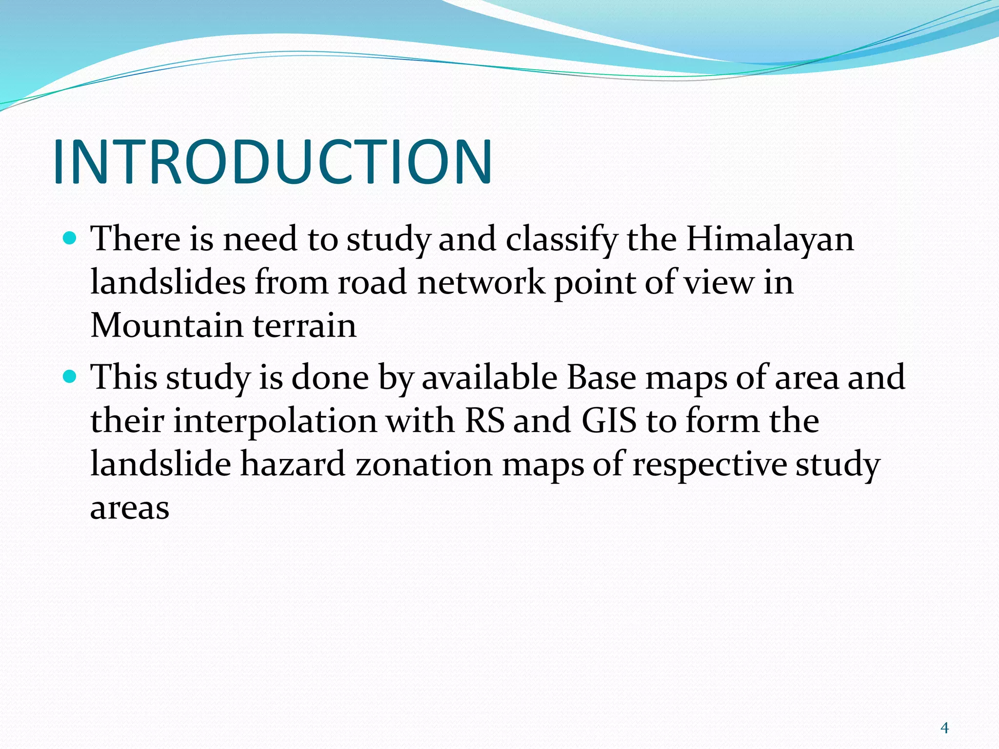 LANDSLIDE HAZARD ZONATION MAPPING USING RS AND GIS | PPTX