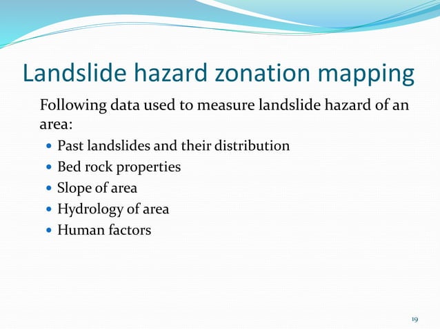 LANDSLIDE HAZARD ZONATION MAPPING USING RS AND GIS | PPTX | Geology | Science