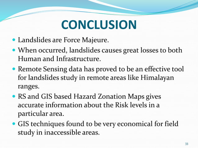 LANDSLIDE HAZARD ZONATION MAPPING USING RS AND GIS | PPTX | Geology | Science