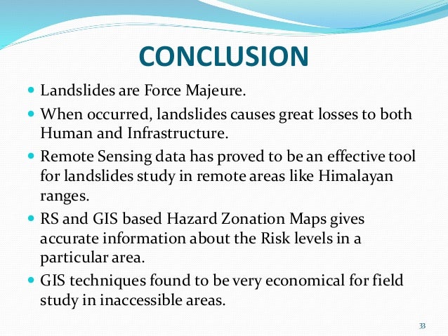 LANDSLIDE HAZARD ZONATION MAPPING USING RS AND GIS