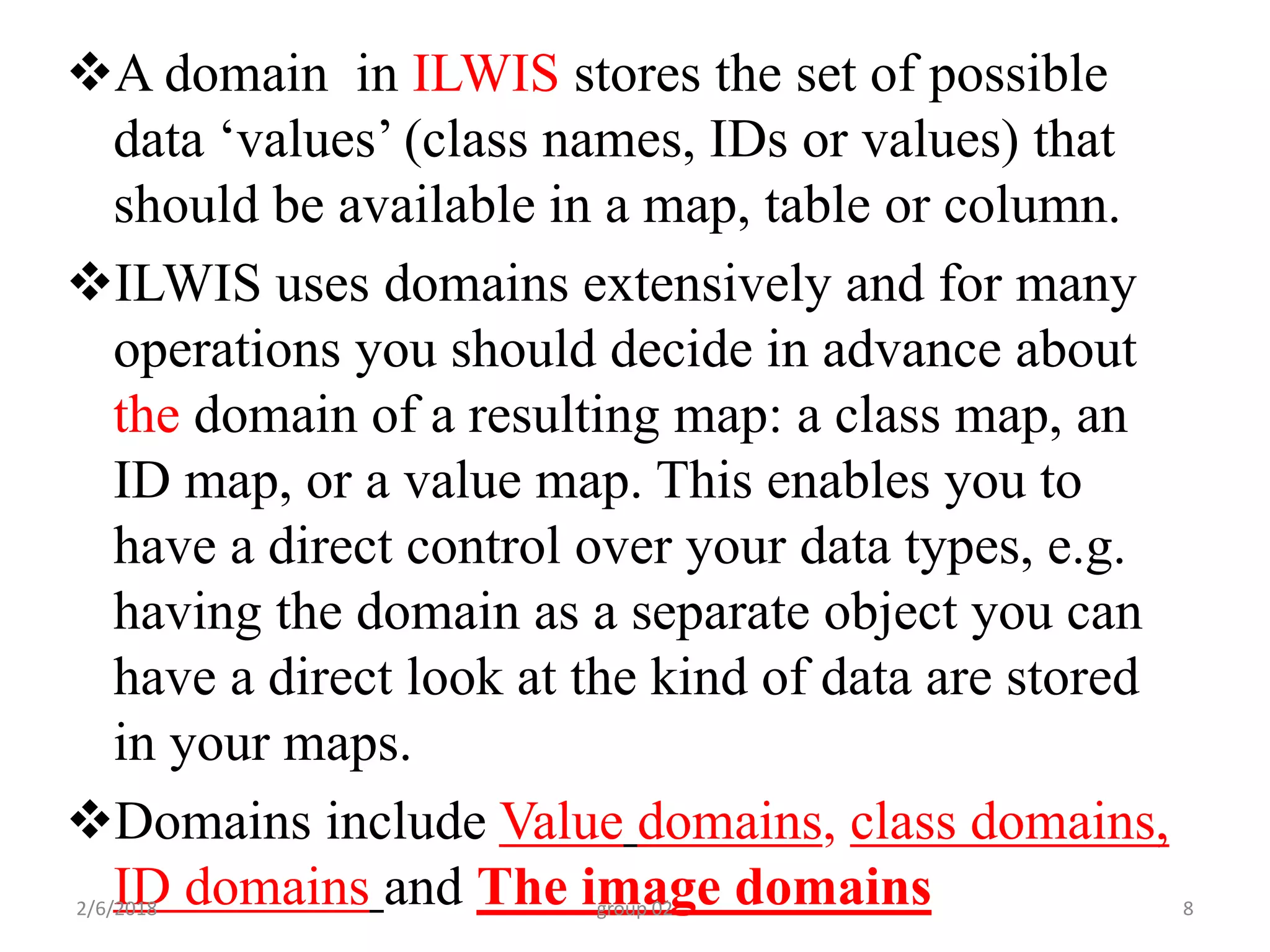 ILWIS 3.0 SUMMARY PRESENTATION | PDF