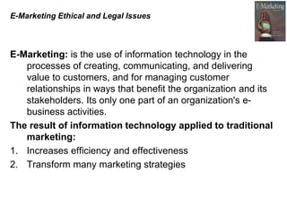 E Marketing Ethical and Legal Issues | PPT