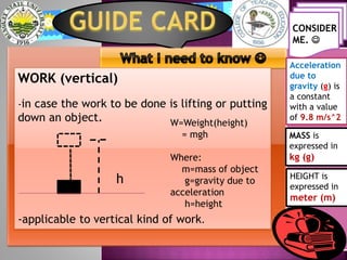 WORK: PHYSICS STRATEGIC INTERVENTION MATERIAL (IM) POWERPOINT MODULE OR ...