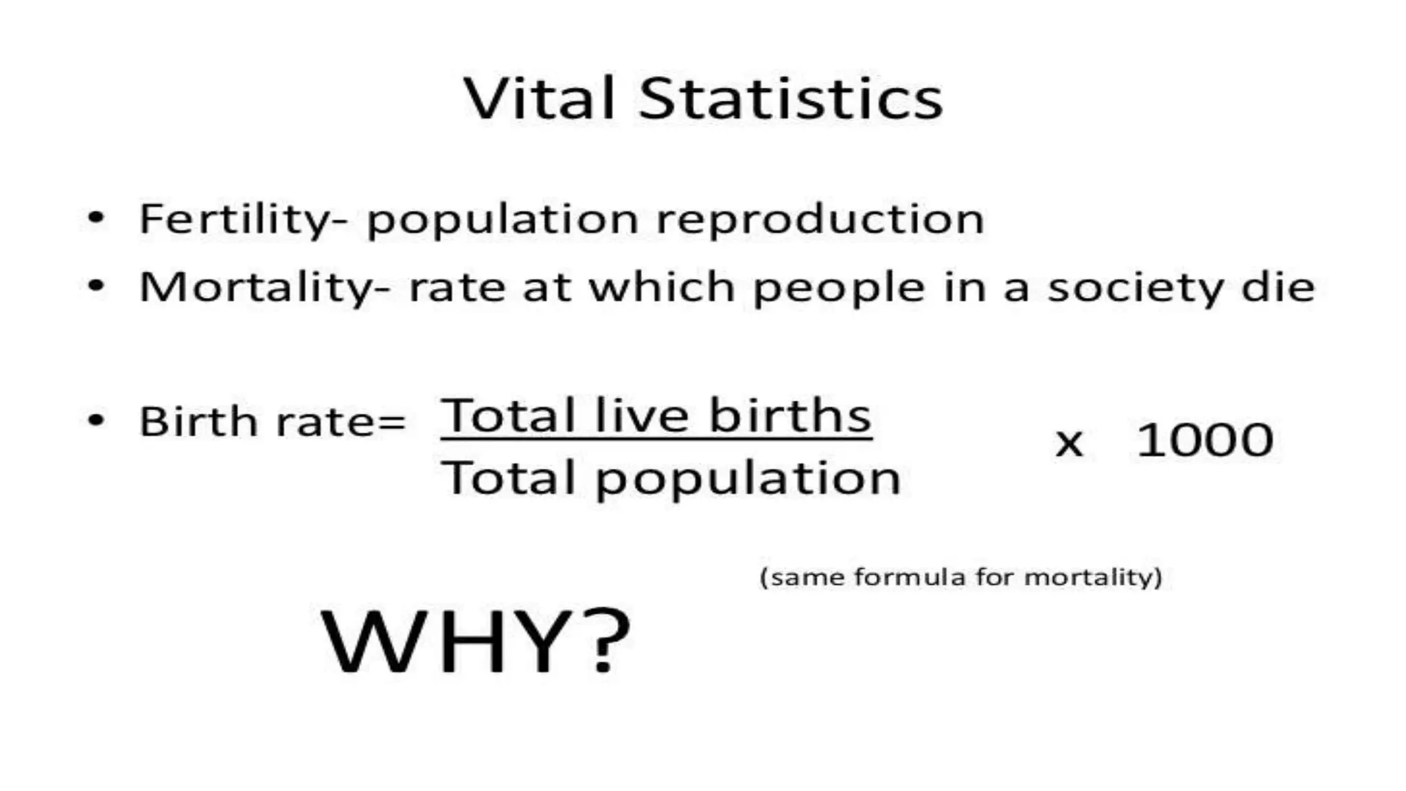 Vital Statistics - Uses and Importance's | PPT