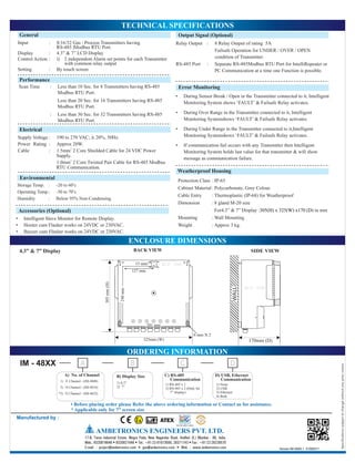 IM 48XX Series - Intelligent Monitoring System - Panel Mount. (Serial ...