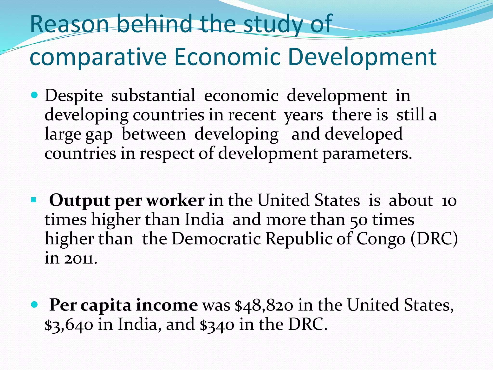 Comparative Economic Development | PPTX