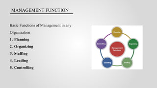 Management Functions and Principle | PDF