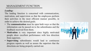 Management Functions and Principle | PDF