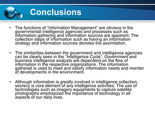 Information Gathering in Intelligence Agencies | PPT