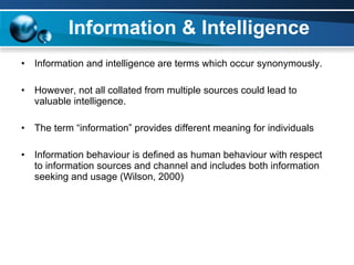 Information Gathering in Intelligence Agencies | PPT